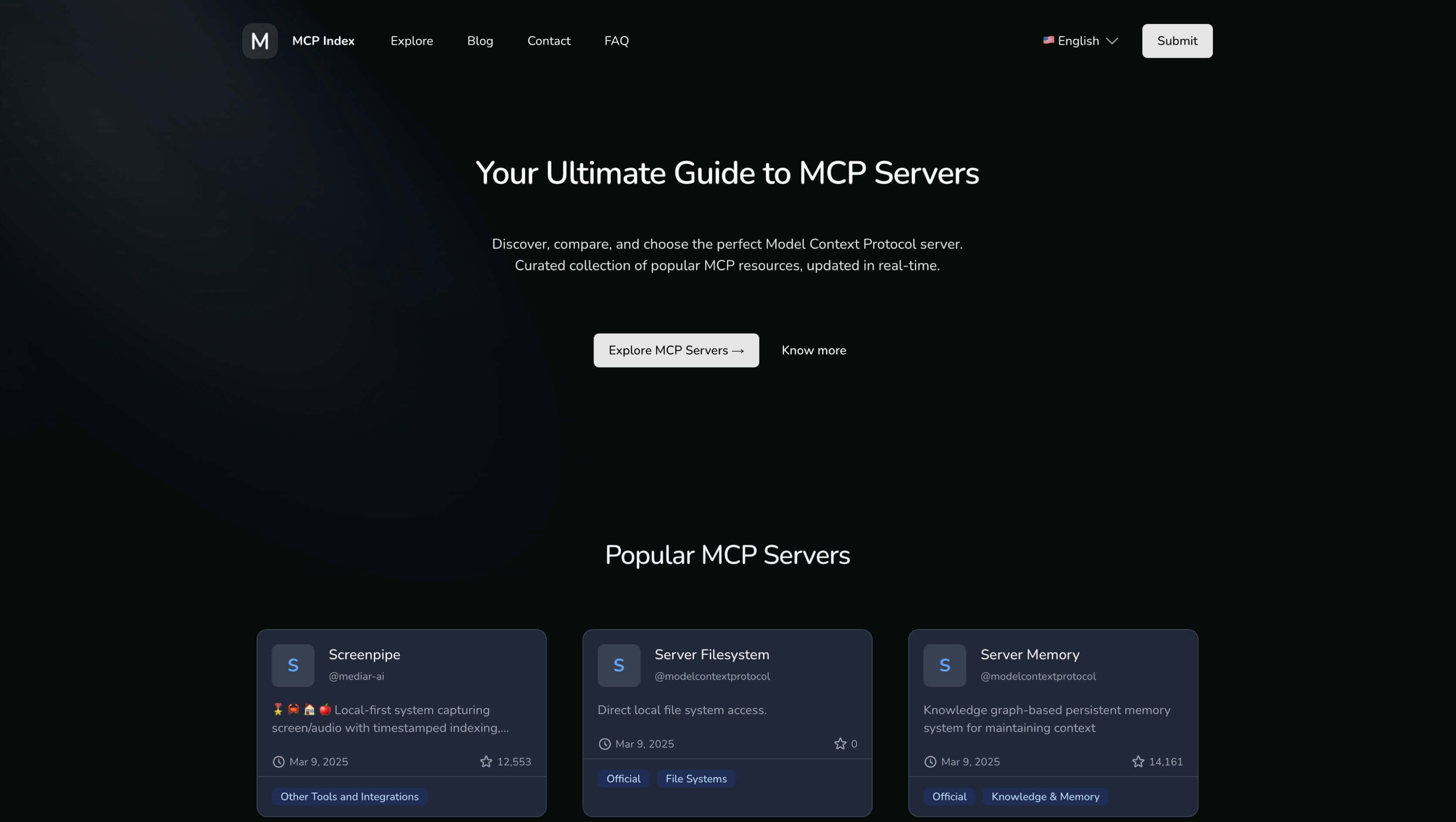 MCP Index | The Directory of Model Context Protocol Servers